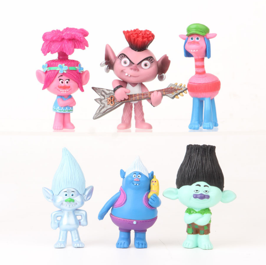 Фигурка movie trolls poppy branch, 6 шт