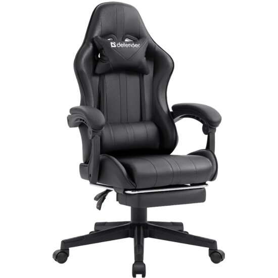 Кресло геймерское Defender Azure Черный, класс 4, PU, подножка