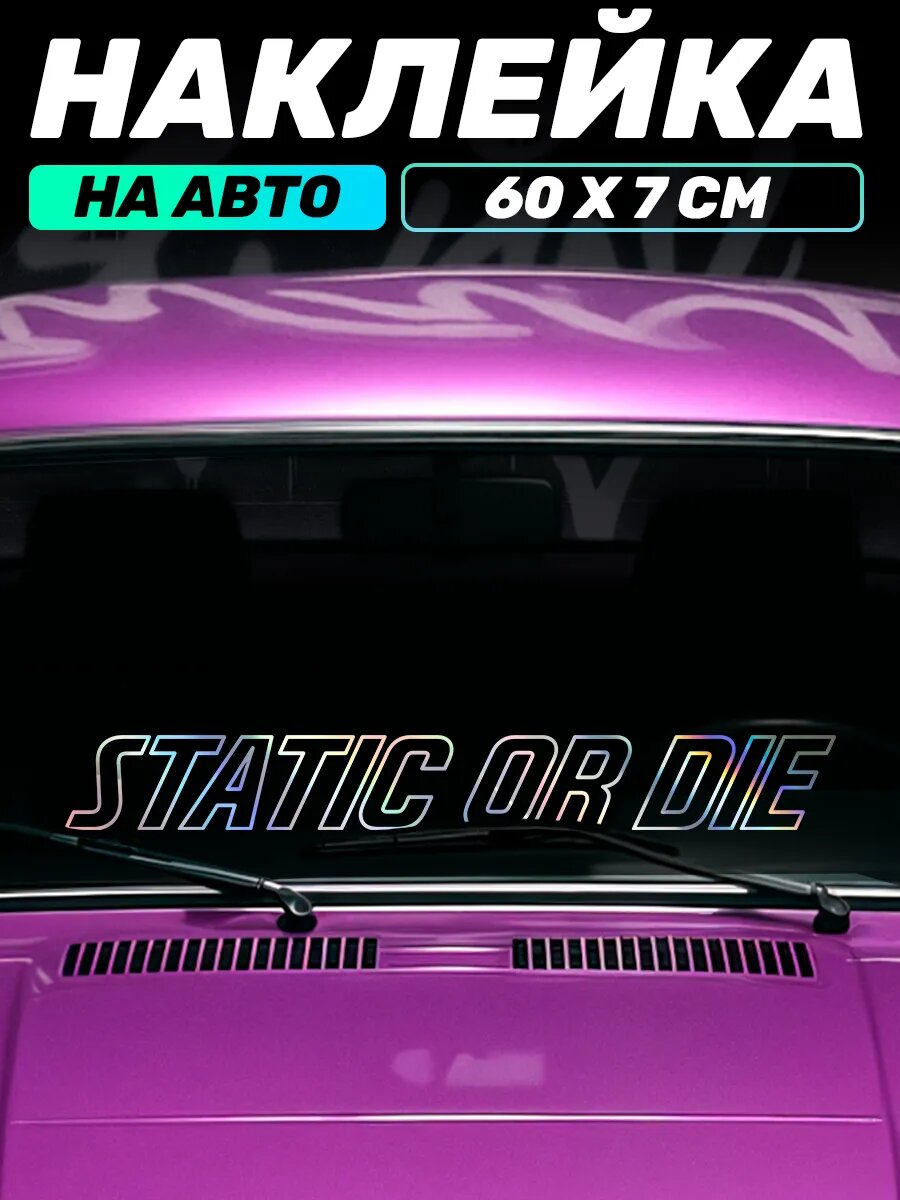 Наклейка на авто Static or Die