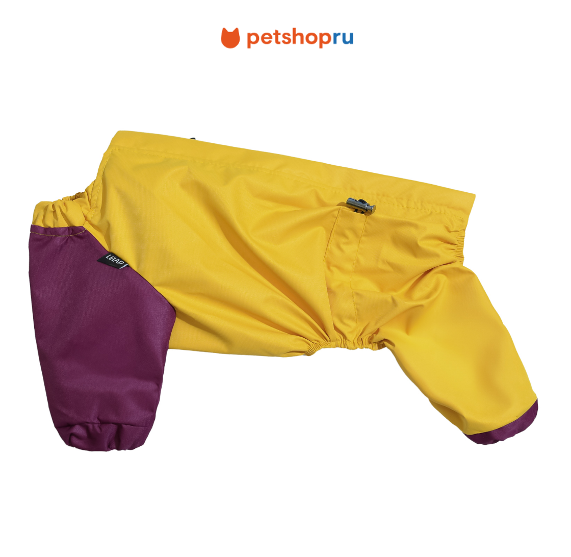 Lelap одежда Дождевик для собак на молнии "Banana", размер L, спинка 29,5 см
