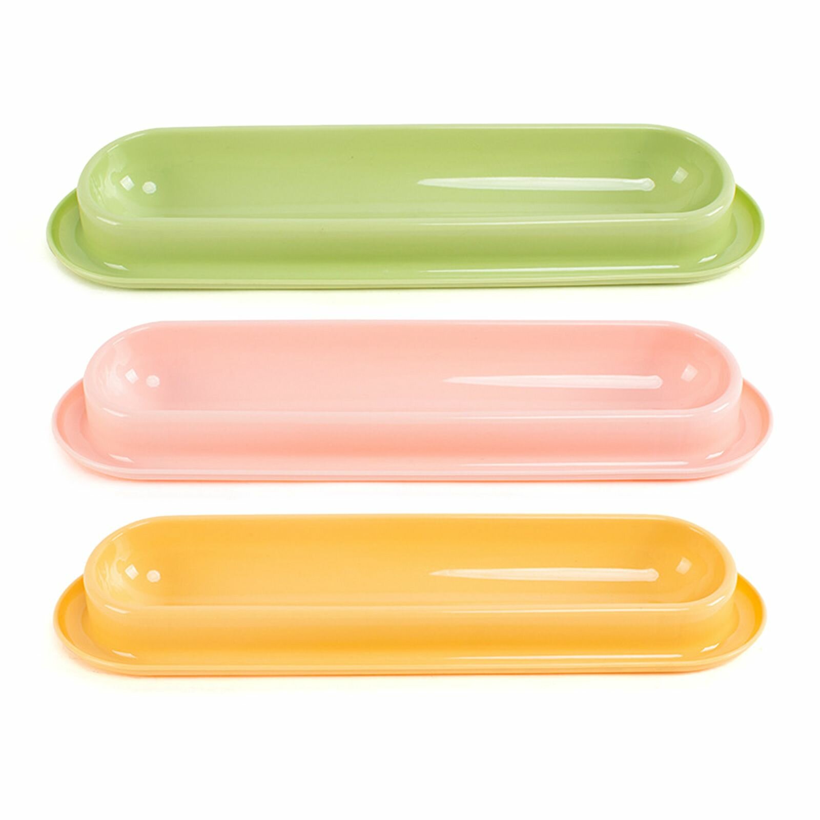 3pcs/Set Pet Cats Plate Длинная форма