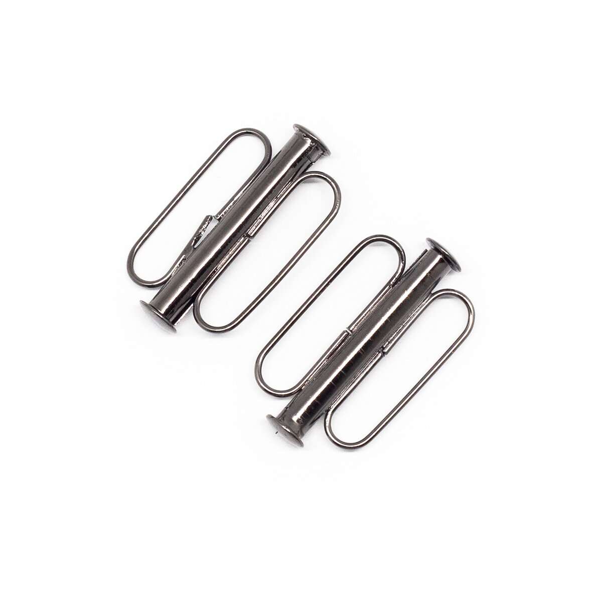 Замочки для бижутерии, 35х20 мм, цвет серебристый, 2 штуки, Айрис