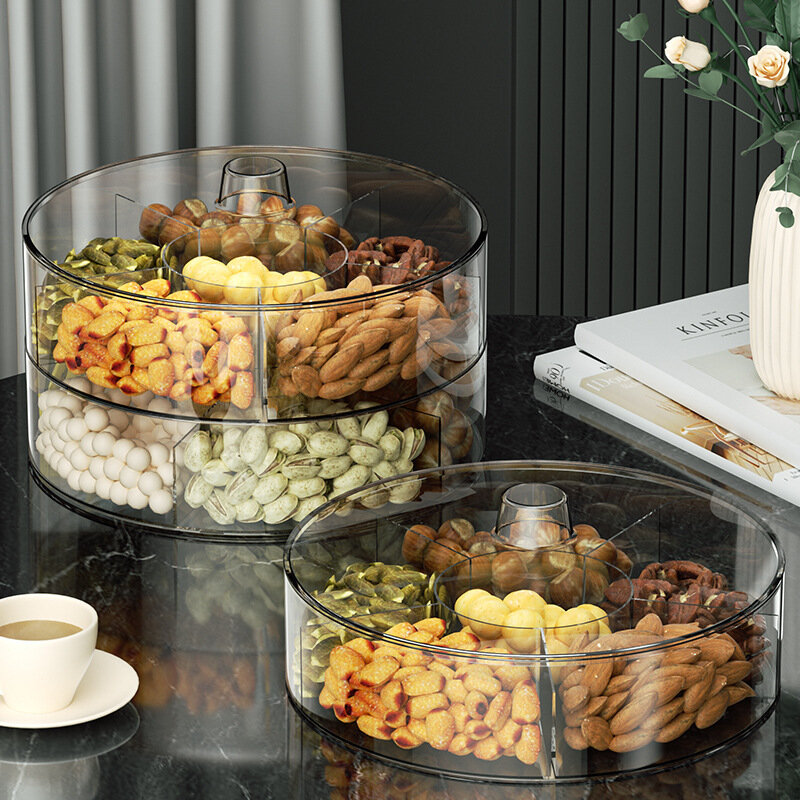 Пищевой контейнер MyPads . Менажница двухъярусная многофункциональная пластиковая для хранения сухофруктов, орешков , конфет, печений, снеков и зак.