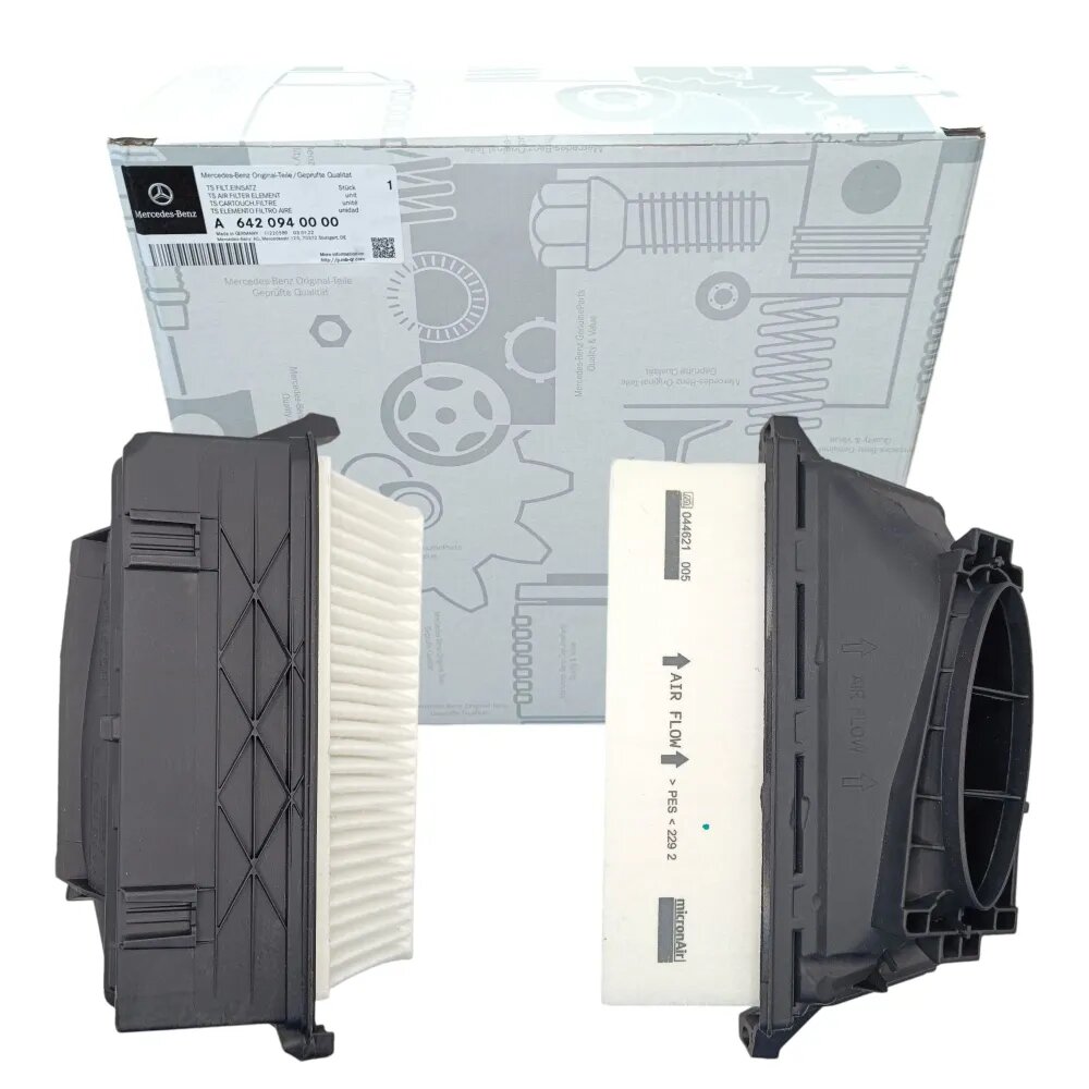 Фильтр воздушный Mercedes-Benz A6420940000 для C, CLK, CLS, E, G, GL, GLC, GLE, GLK, GLS, M, R, S -Class