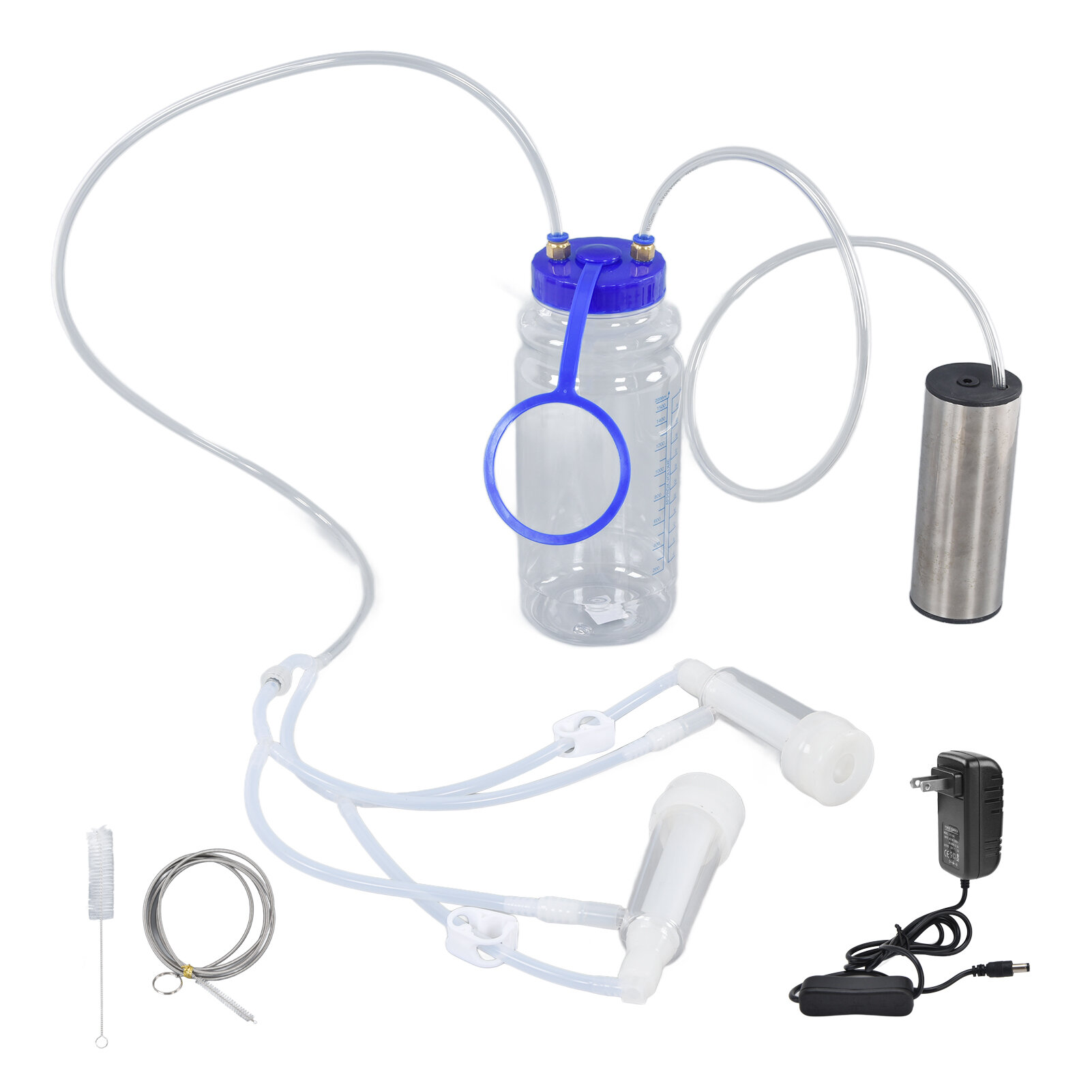 Комплект электрического доильного аппарата, портативный доильный аппарат мини-типа для коз, коров, овец, вилка 100‑240VUS