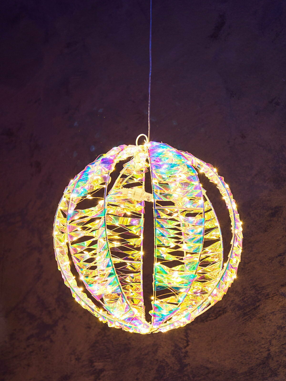 Светодиодная фигура FROSTY "Шар", 30 см, подвесная, 300 LED, 4.5 В, свечение тёплое белое