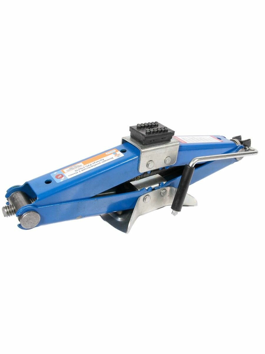 Домкрат автомобильный ромбический универсальный 2 т с резин. опорной частью