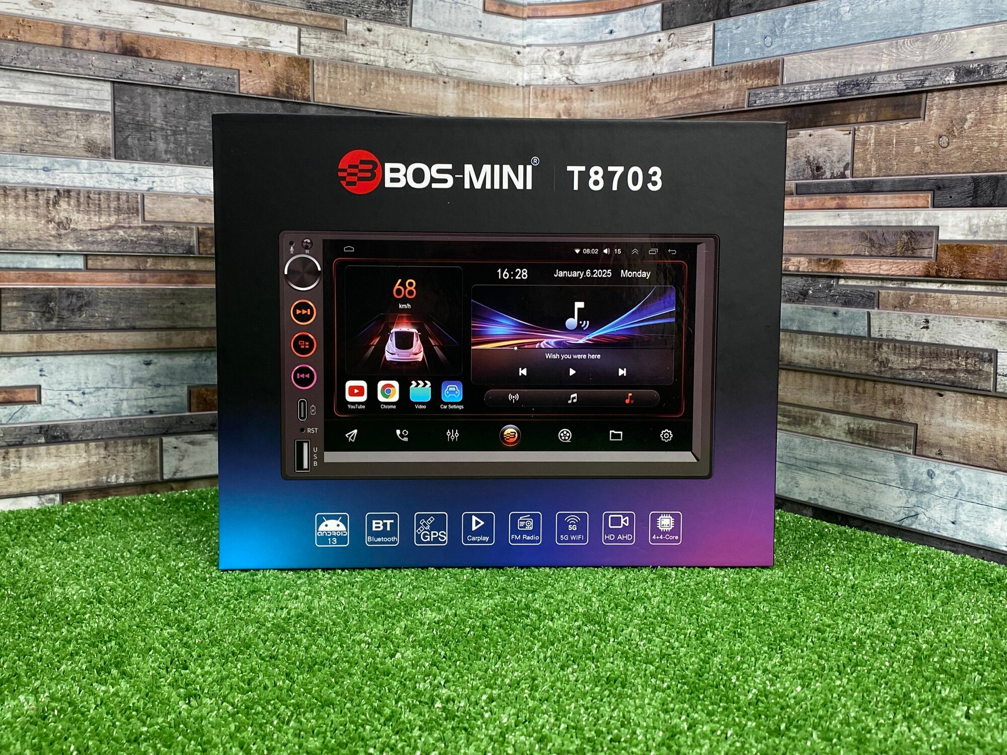 Автомагнитола Магнитола Android BOS MINI 8703 7" 2/32 (Android 12/Bluetooth/USB/AUX/FM)