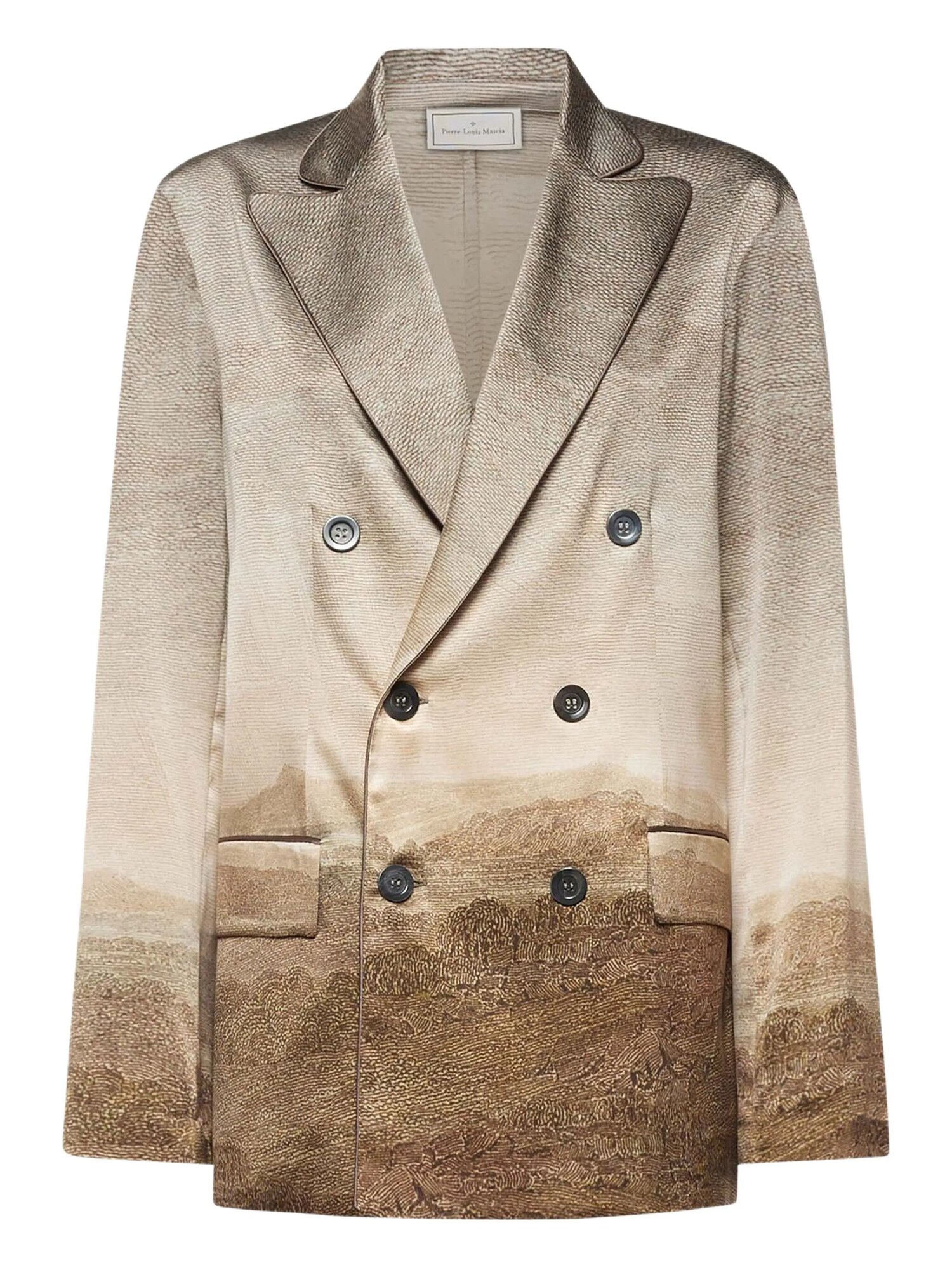 Накидка Landscape-print double-breasted jacket