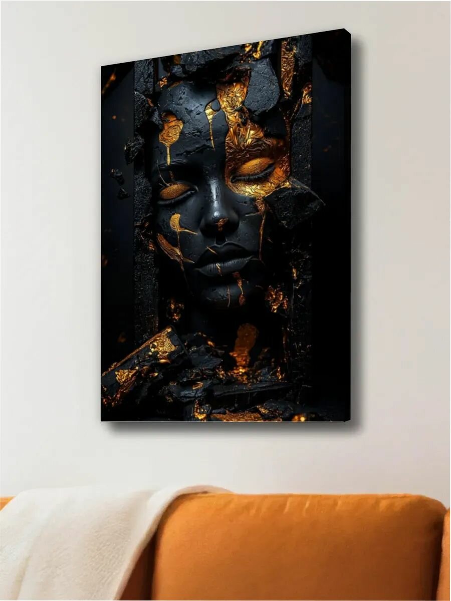 Картина Золотая маска 30х40см на стену 1 шт.