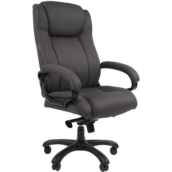 Кресло руководителя Chairman 410 Россия ткань SX серая (черный пластик)