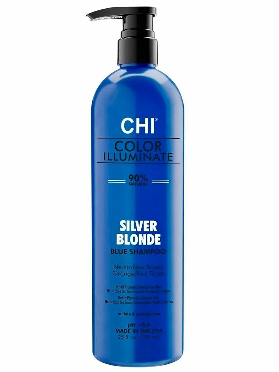 CHI Ionic Color Illuminate Shampoo Silver Blonde - Оттеночный шампунь для волос 355 мл