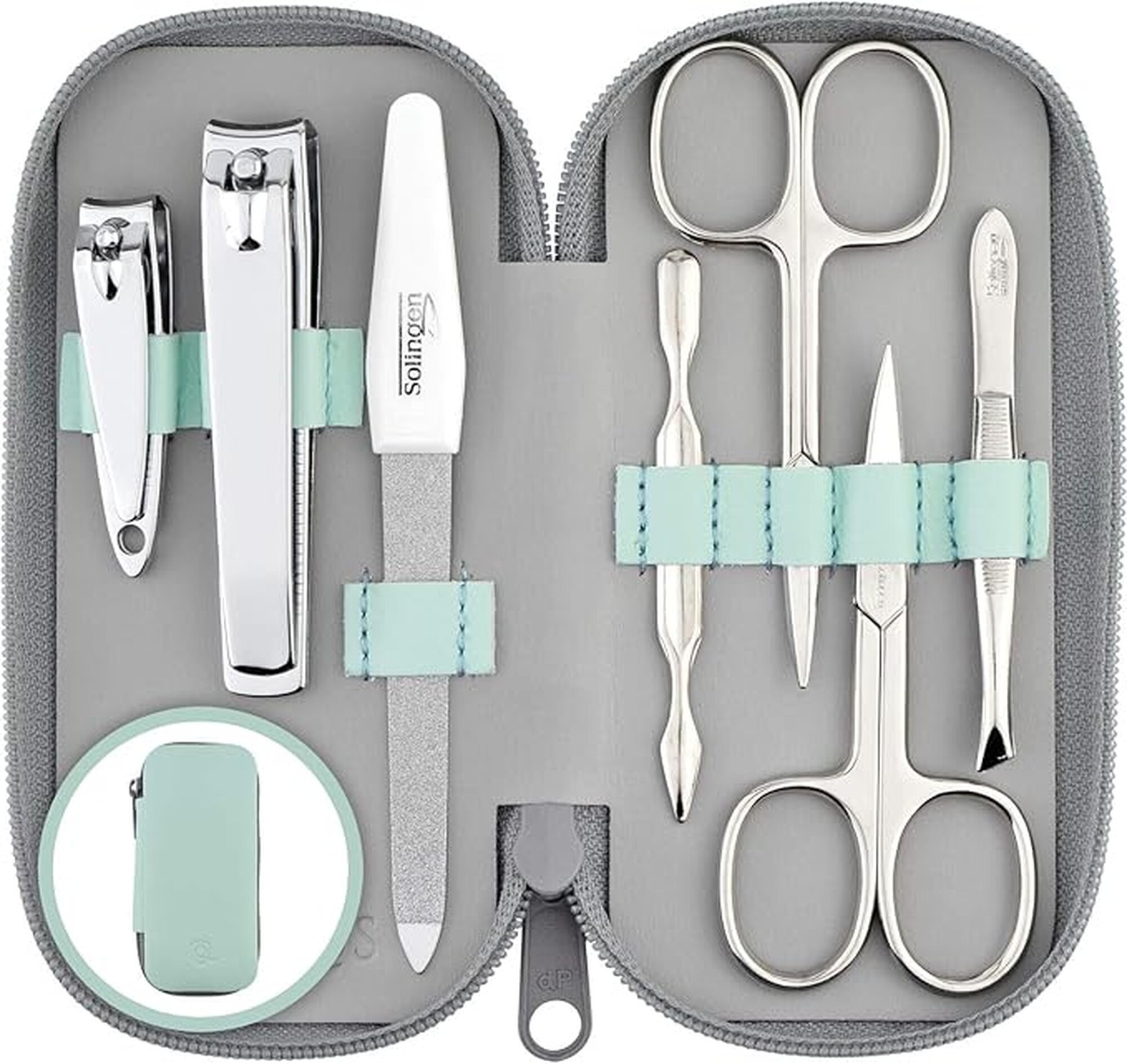 Маникюрный набор Solingen MarQus 7 эл. в футляре цвет мятный