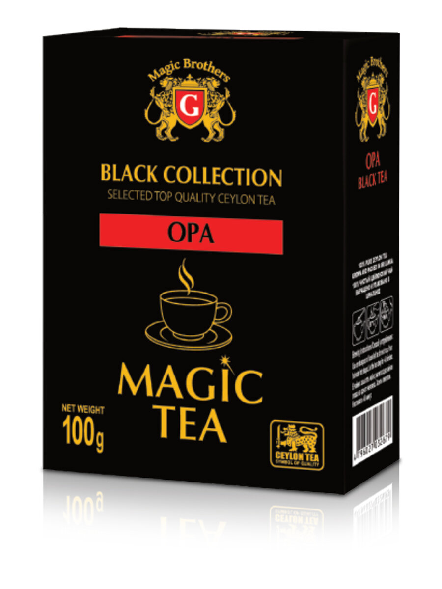 Чай черный крупнолистовой Magic Tea OPA, 100г. Шри Ланка