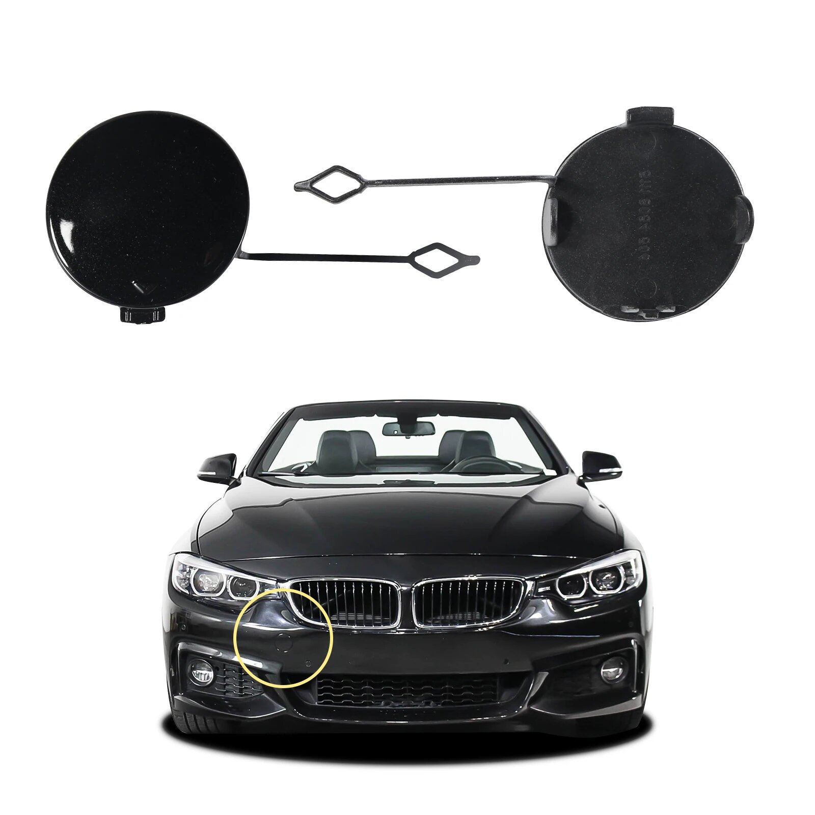 Крышка фаркопа BMW 4 серии F32/F33/F36, черный Carbon Black