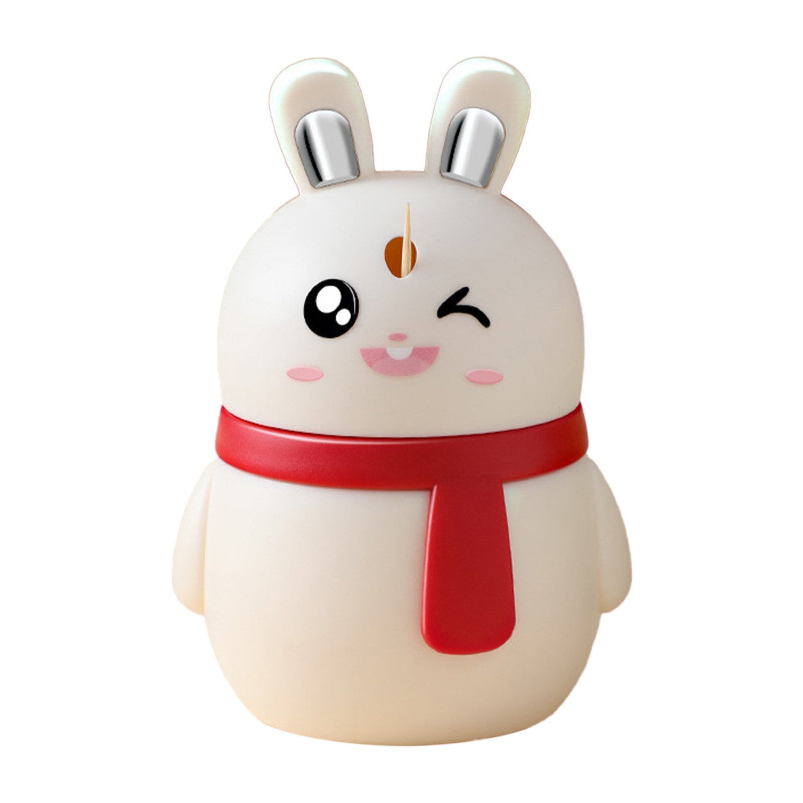 Милый держатель для зубочисток, переносной пластиковый забавный декоративный контейнер для зубочисток, ящик для хранения, для кухни, ресторана, вечеринки, автомобиля, всплывающий белый кролик