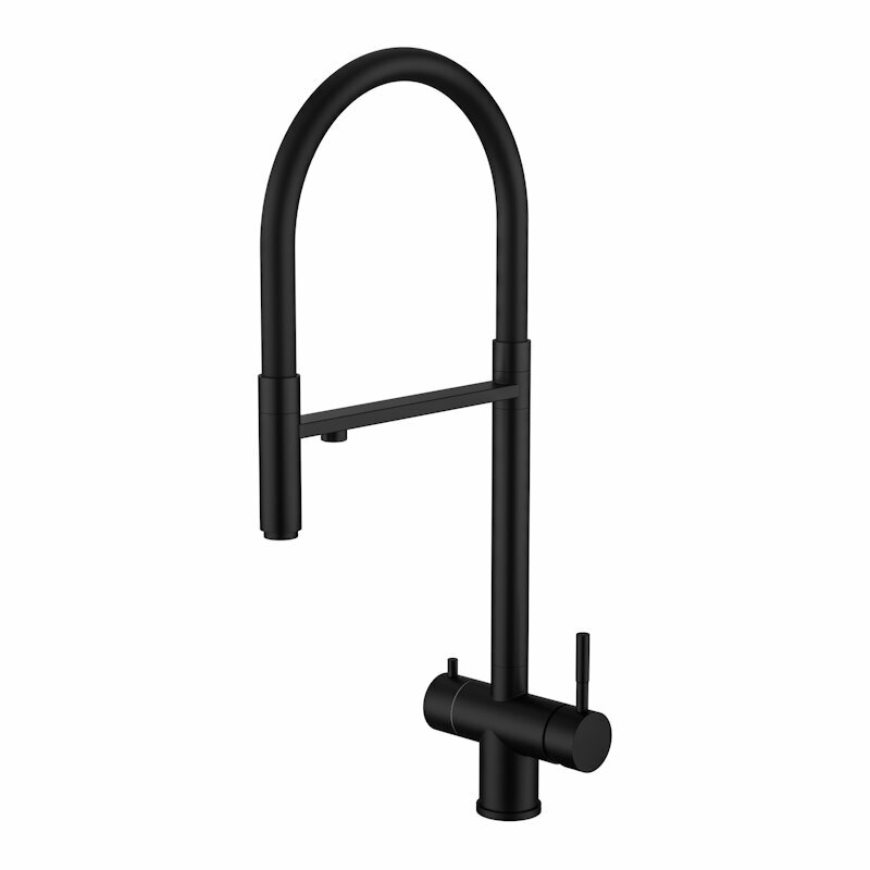 Смеситель для кухни с подключением фильтра Knotlor SS-16/BL, черный