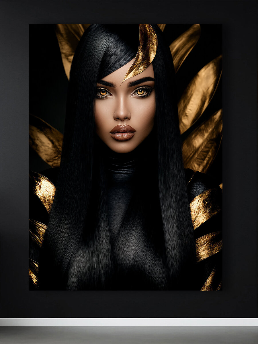 Картина на холсте вертикальная - "Портрет / Лицо девушки" , 30х40 см.