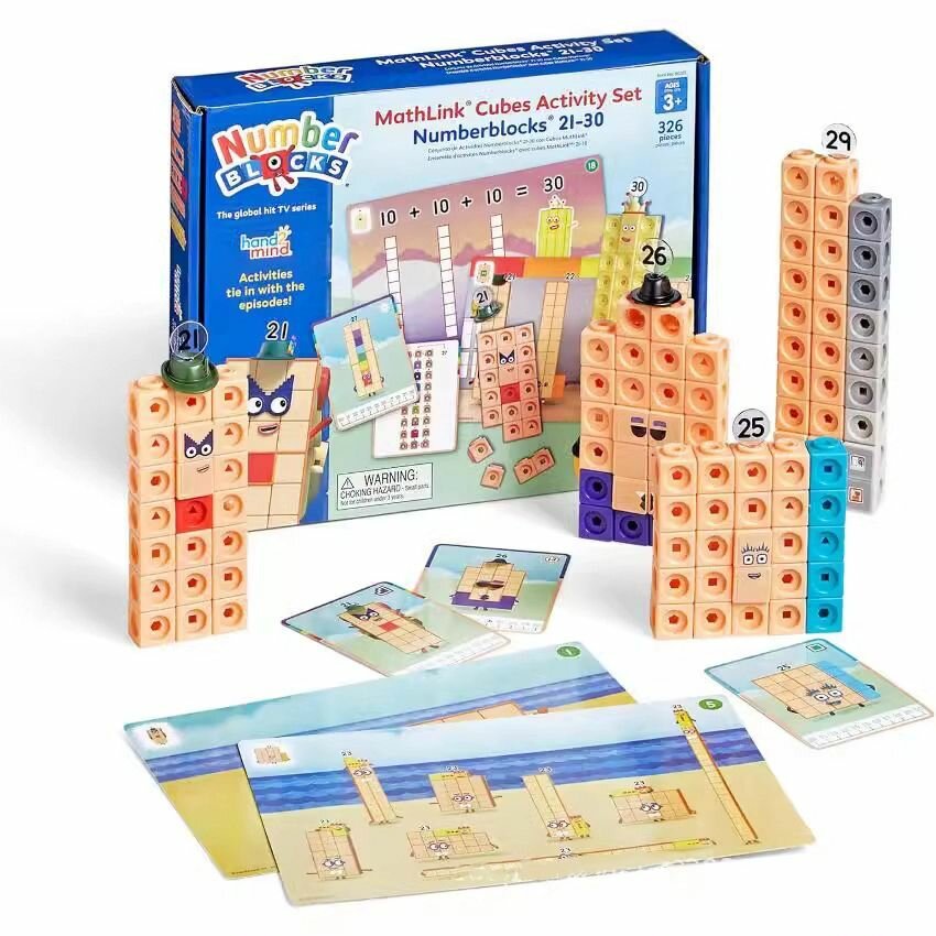 Игровой набор кубиков NumberBlocks 21-30 с карточками NEW