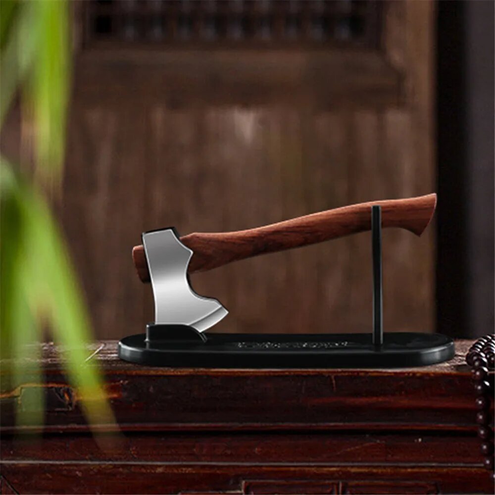 Мини-горный топор из нержавеющей стали с деревянной ручкой, карманный нож для кемпинга на открытом воздухе, EDC с фиксированным лезвием, ручные инструменты для выживания