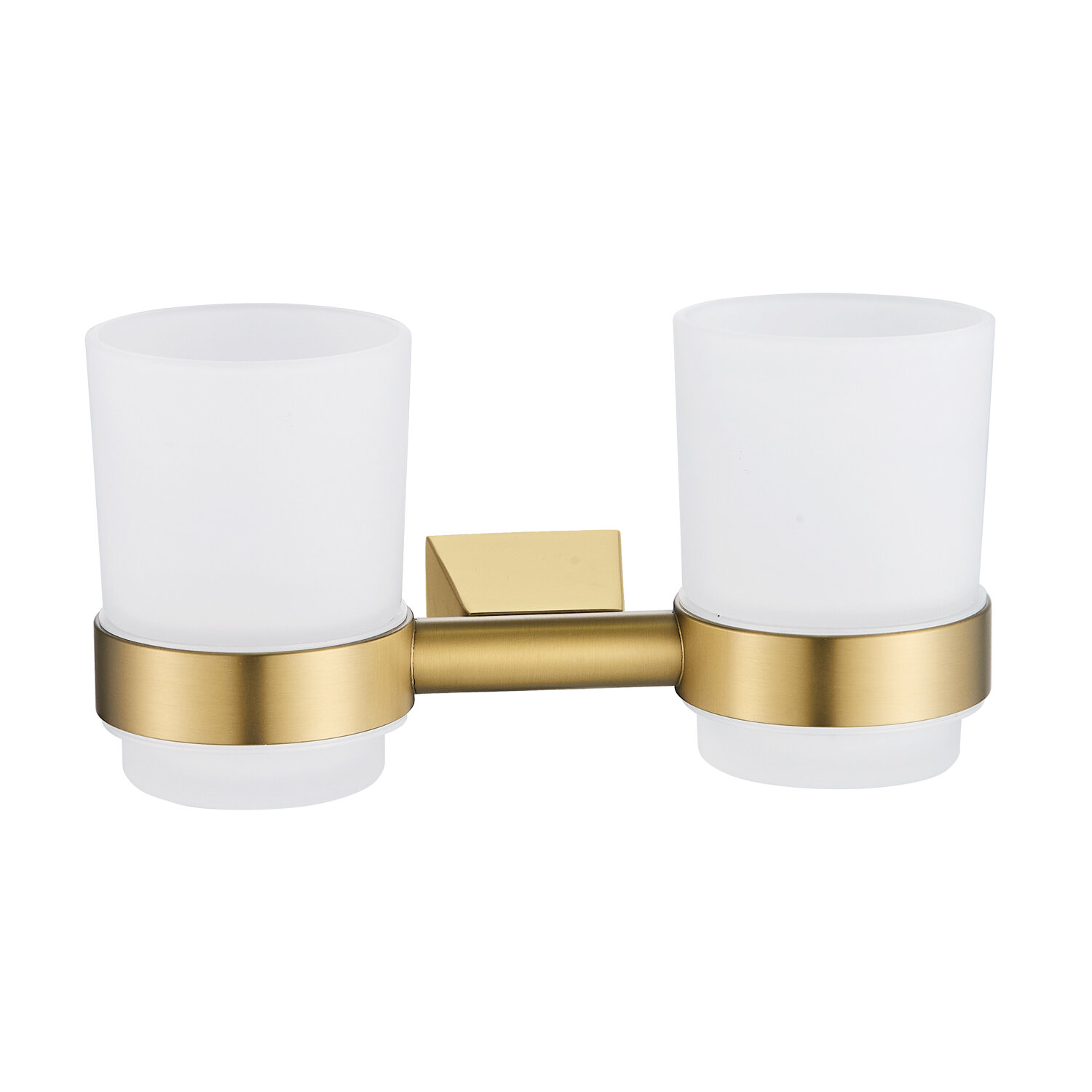 Стакан Shevanik SG5722G, двойной, с держателем, нержавеющая сталь, золотой сатин