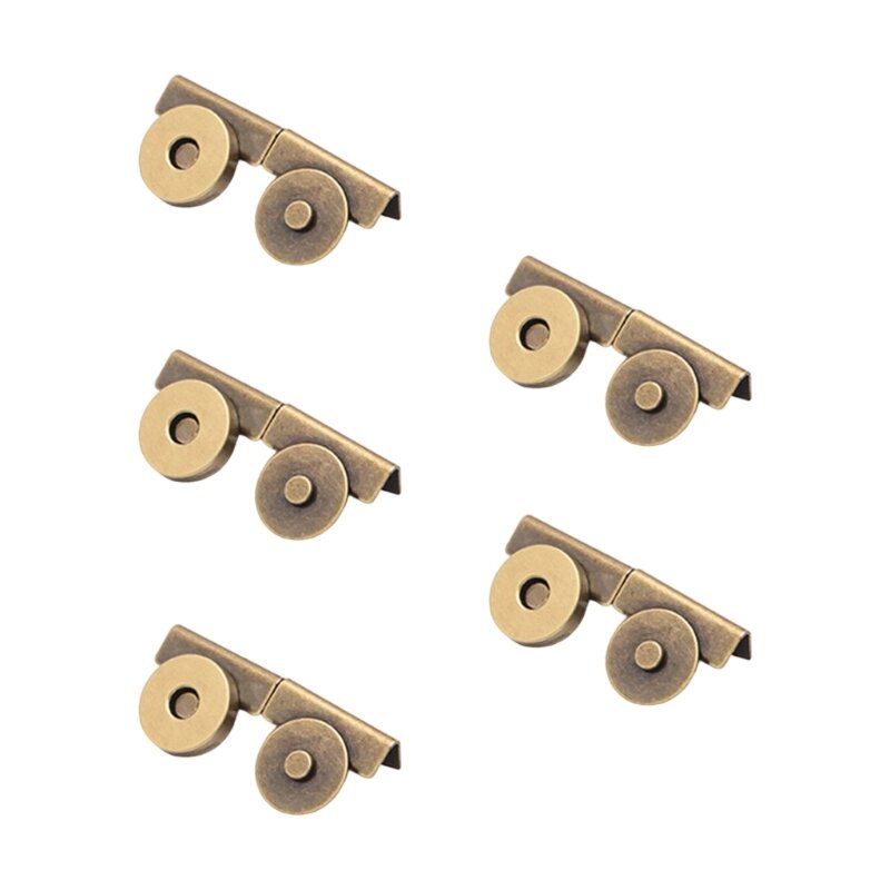 Стильная металлическая магнитная застежка для сумок и аксессуаров, Бронза