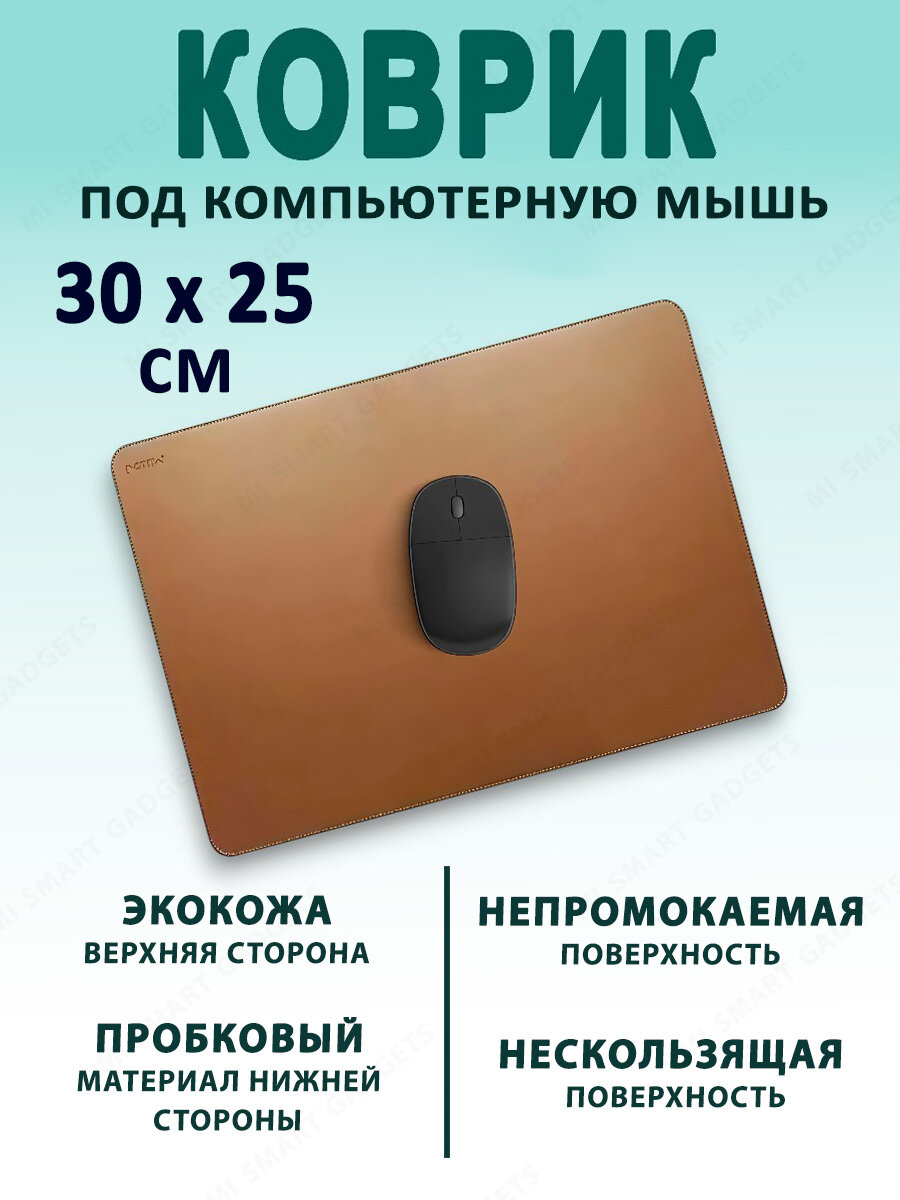 Коврик 300х250 мм под клавиатуру и мышь, коричневый MIIIW Mouse Pad (MWMLV01)