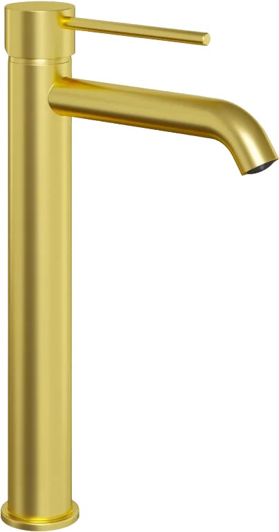 Смеситель для раковины Paini Cox 78PJ205OLL золотой, матовый, кран для ванной в раковину, из нержавеющей стали, рычажный, с керамическим картриджем