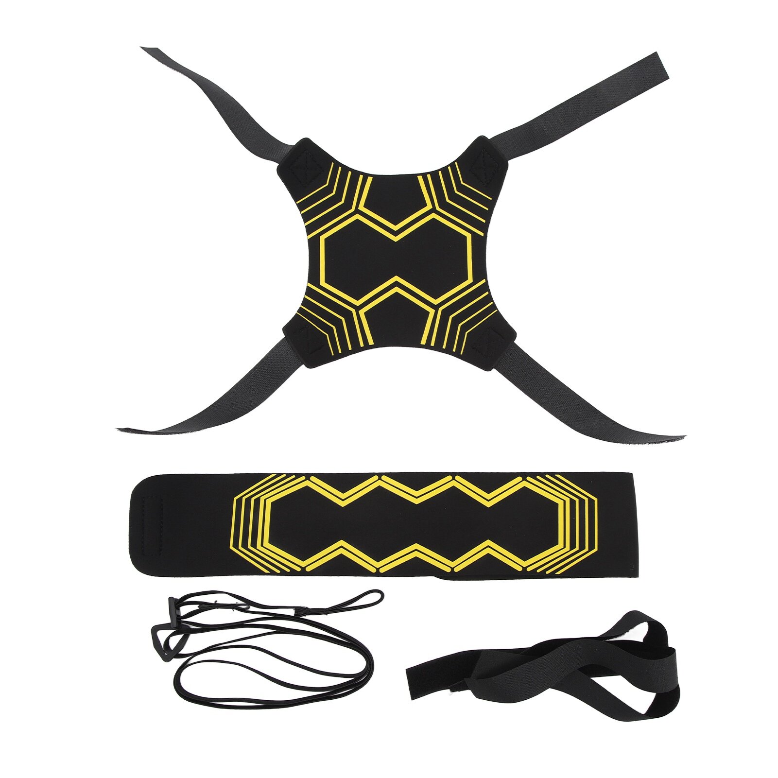 Тренажер Для Футбольных Бросков Футбольный Тренировочный Пояс Оборудование Для Тренировки Футбольных Навыков Вспомогательное Средство для Контроля Волейбола Жонглирования Ногами Желтый