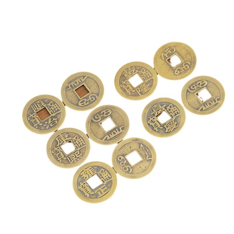Памятная монета. Аутентичный стиль. Древние китайские медные монеты пяти императоров. Винтажный набор монет фэн-шуй для защиты, процветания и украшения дома. Антикварные коллекционные латунные монеты ручной работы.