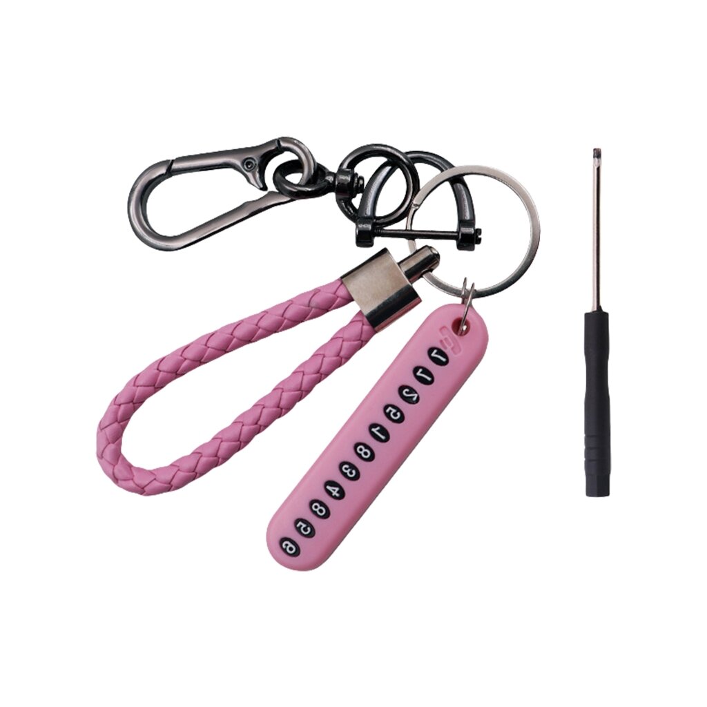 Анти-потерянный Брелок С Номерным Знаком Телефона, Автоматическая Карточка С Номером Телефона, Брелок Для Ключей, Держатель Брелка Для Ключей Автомобиля, Внутреннее Украшение