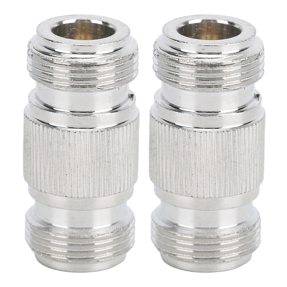 2PCS N Female Double Pass Connector for Type Male Coaxial Cables Antennas Radio