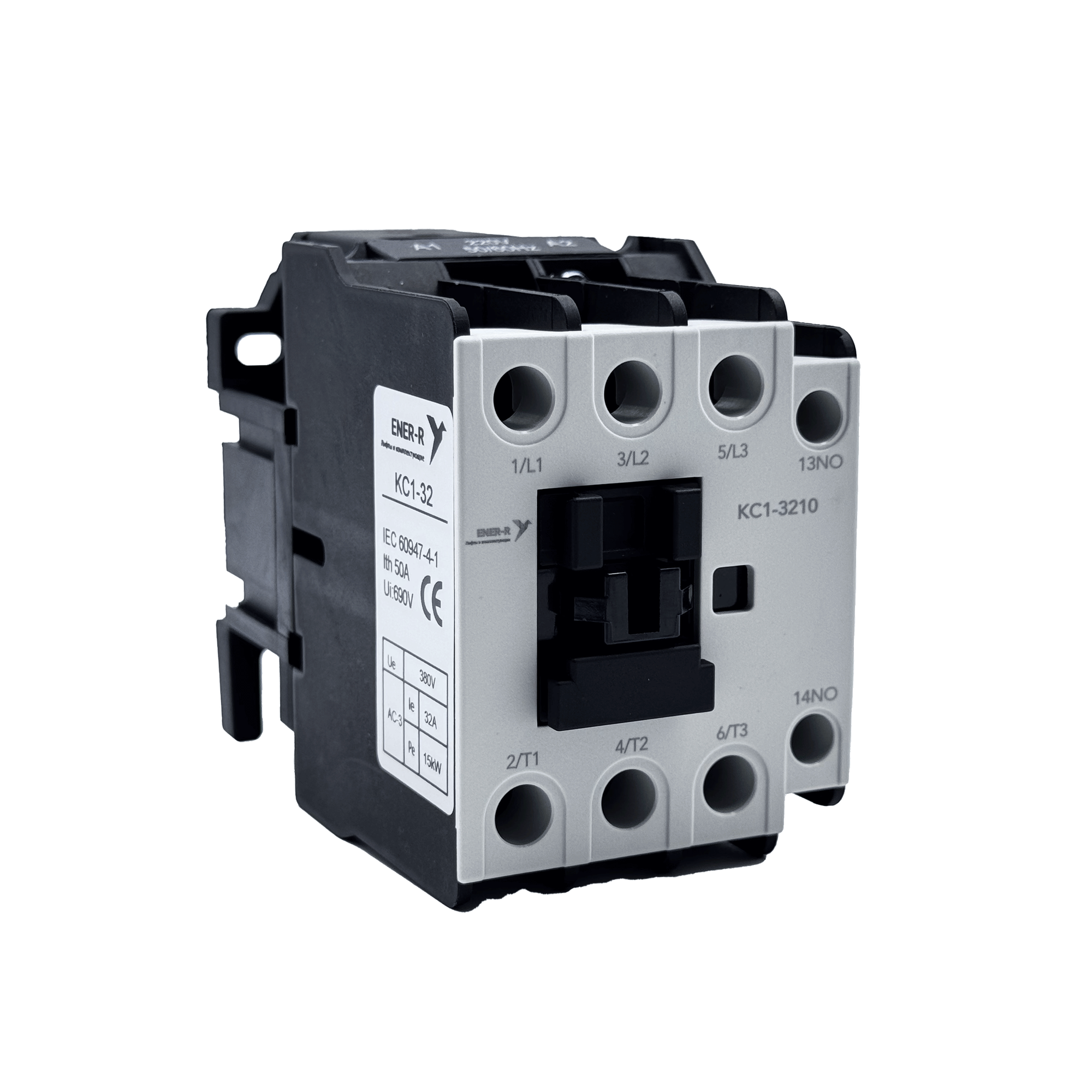 Контактор ENER-R KC1-3210 3P 32A 1NO (Катушка 220V 50/60 Hz)