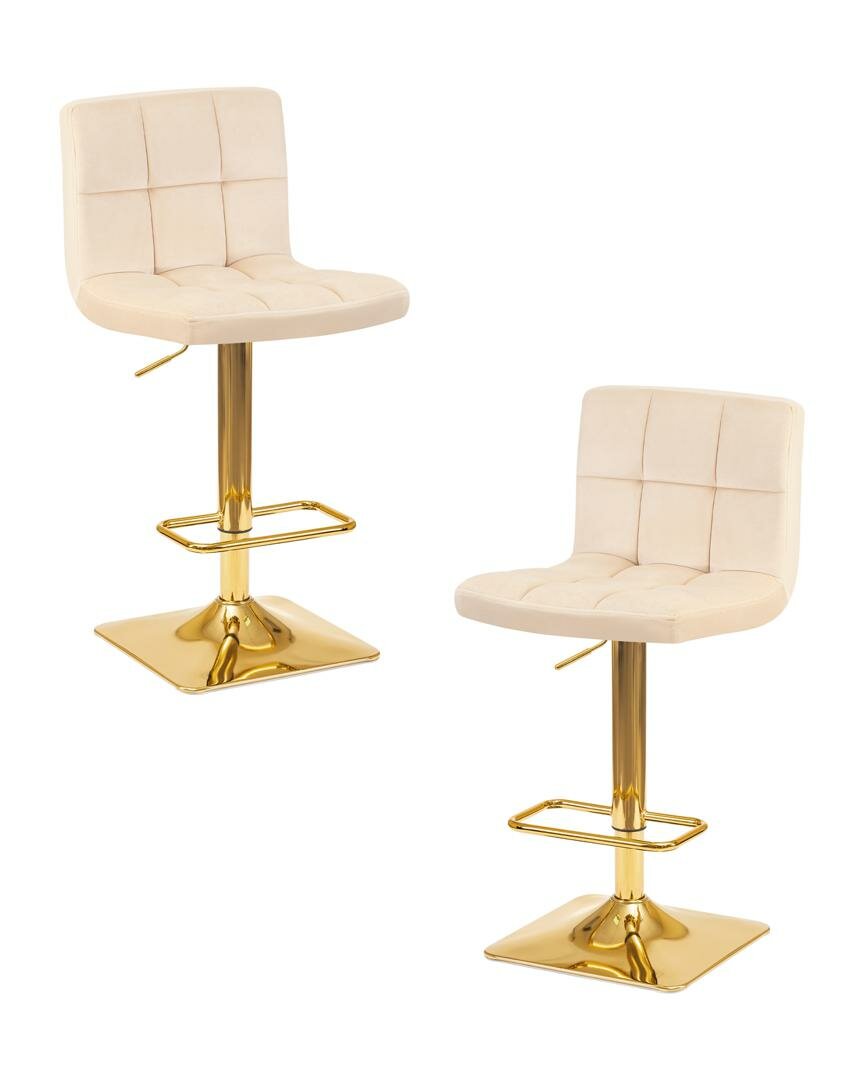 Стул барный DOBRIN Набор 2 шт Стул барный DOBRIN GOLDIE, бежевый велюр (MJ9-10) арт. LM-5016-N_G-M_V-MJ9-10