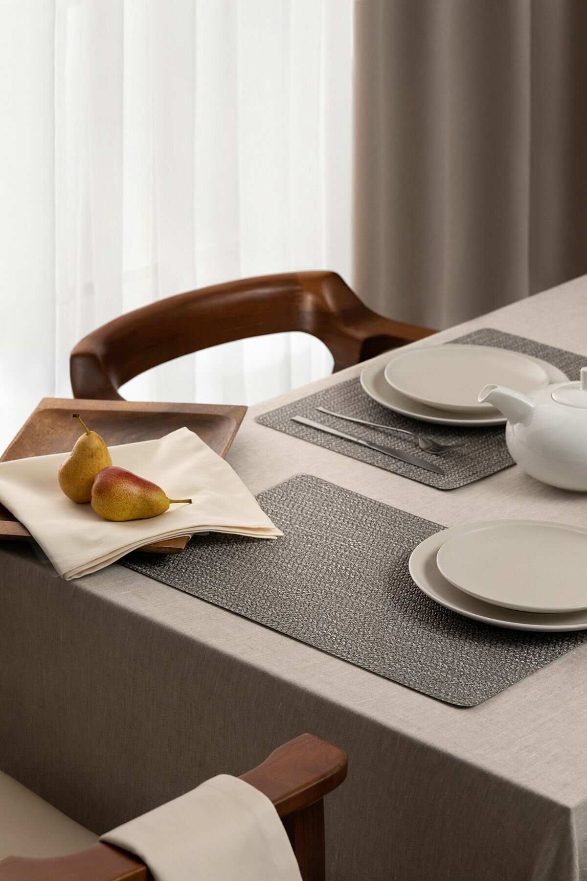 Салфетки на стол сервировочные прямоугольные PRIME PRIVE / Подставка под горячее / плейсматы / "Шерна" 30x45, 4 шт