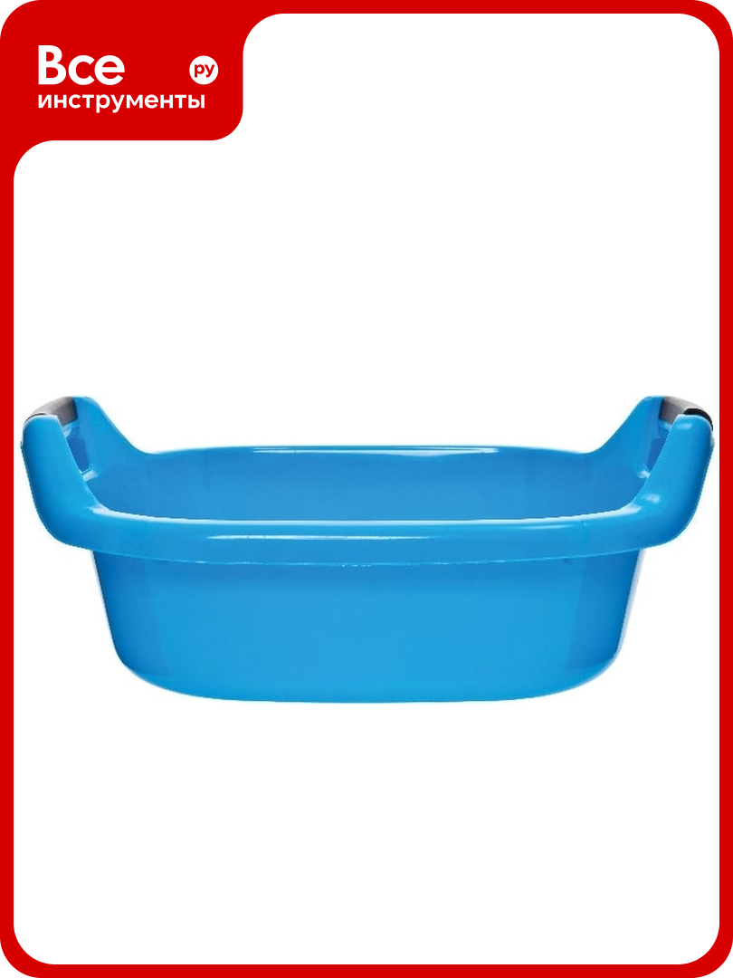 Овальный таз с ручками Полимербыт 20 л 430810000, для использования хозяйстве для различных целей, пластиковый, белый