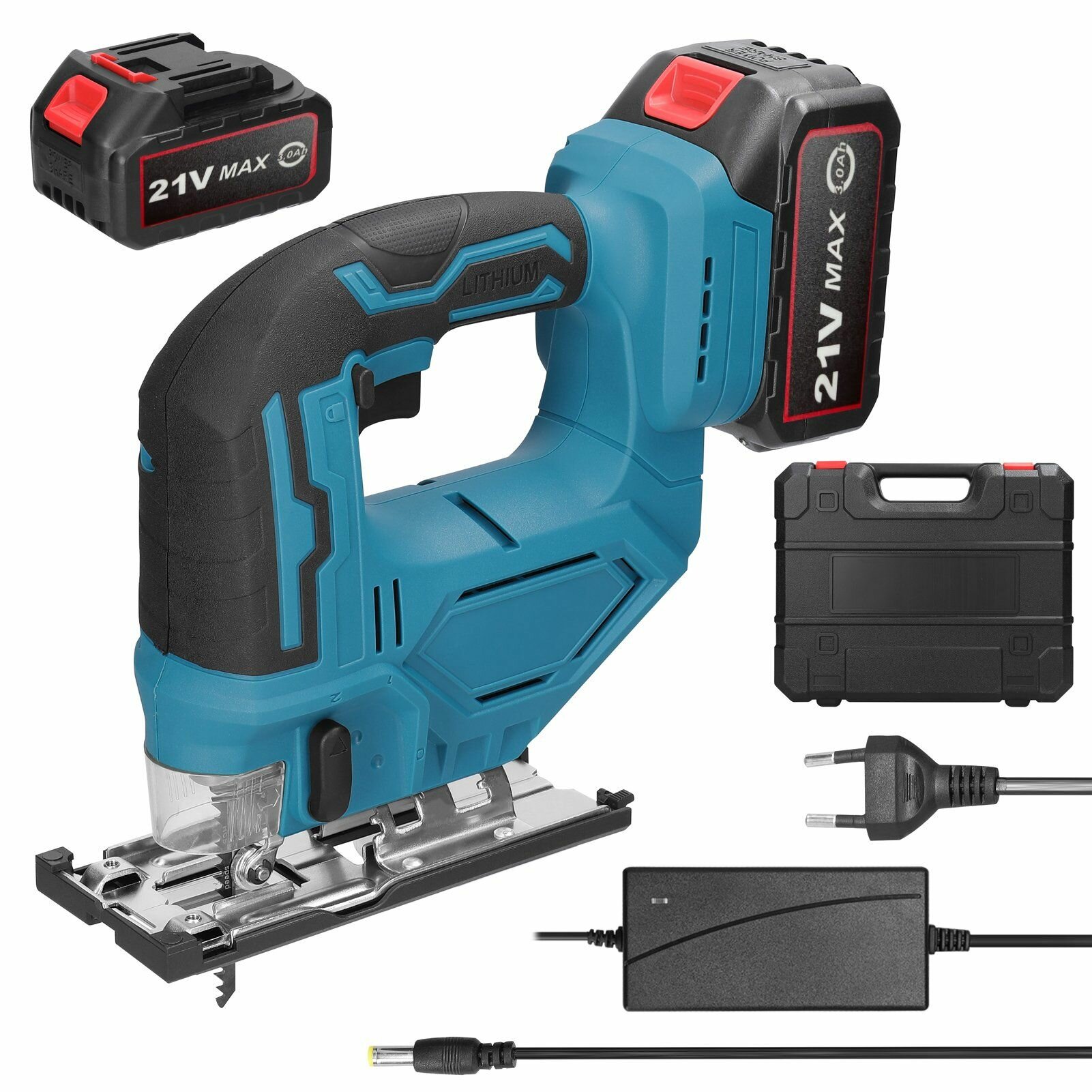 21В лобзик, скос 45 , 3 орбиты, резка дерева/металла/пластика