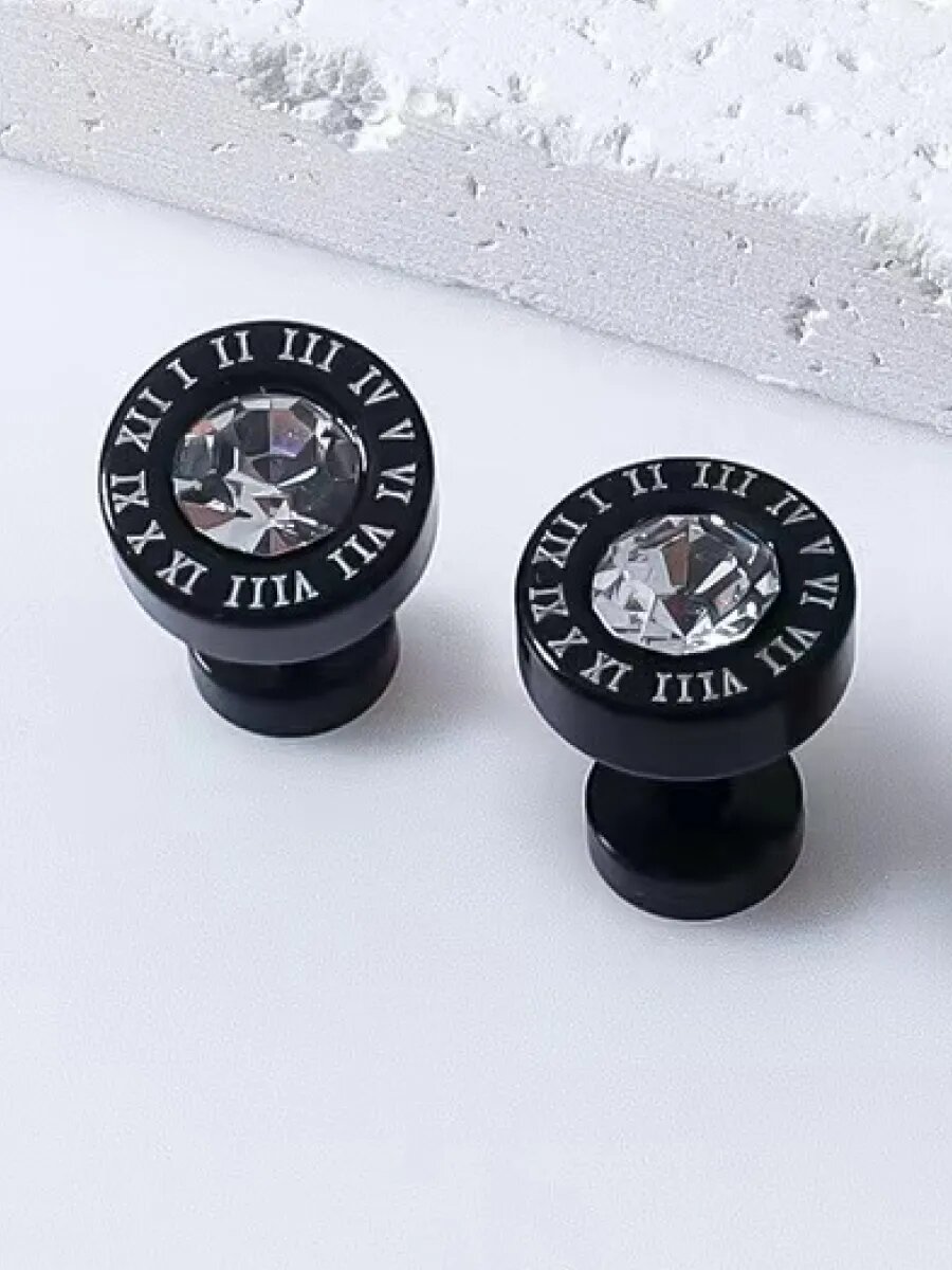 Серьги пусеты, искусственный камень