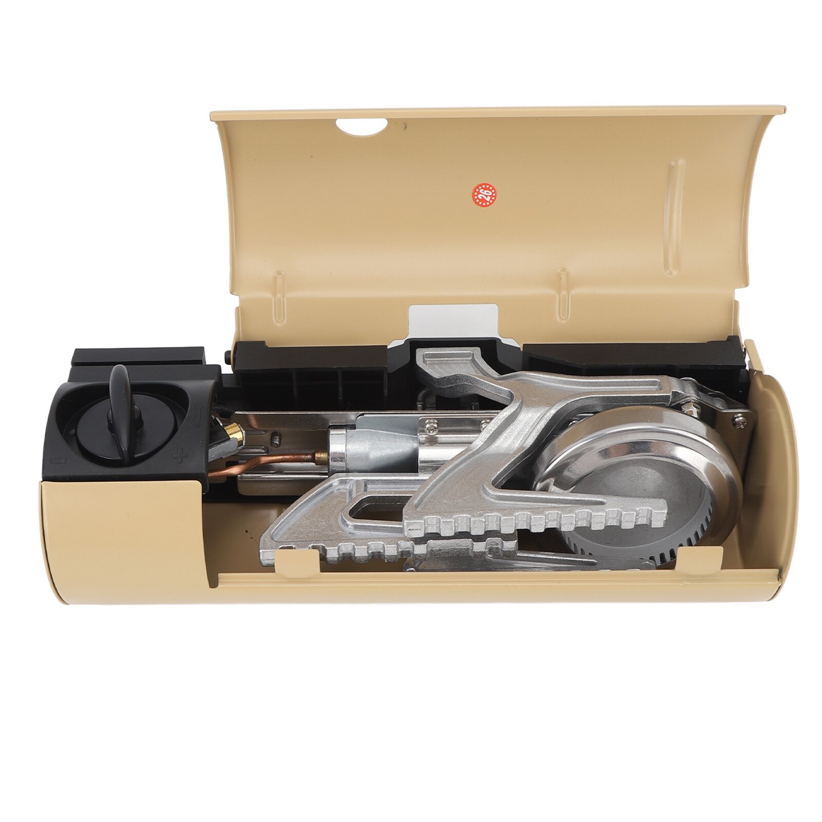 Складная кассетная плита с теплопроводной пластиной, портативная бутановая печь для отдыха на природе Хаки, 190 г/ч