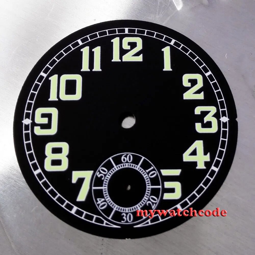 35-миллиметровый черный циферблат подходит Unitas ETA 6497 ST, часы B-Uhr D4