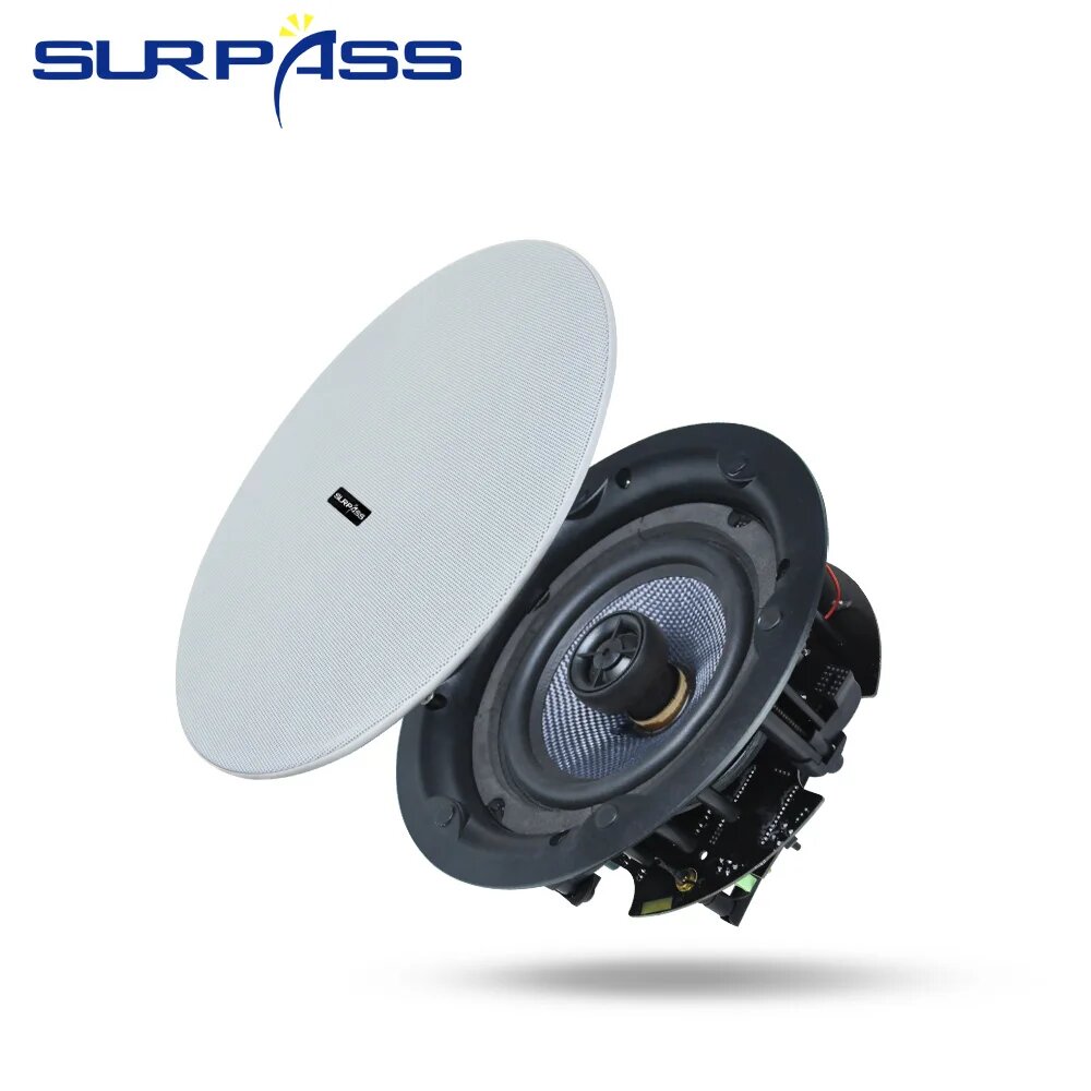 40 Вт 6-дюймовый Wi-Fi Bluetooth-динамик Беспроводной потолочный динамик Музыкальная колонка Динамики с модулем усилителя Wi-Fi для скрытого монтажа на стене