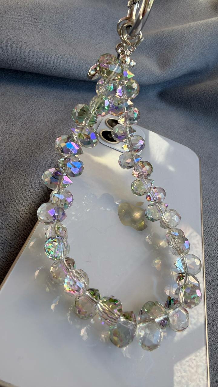 Шнурок на руку сумку для телефона из бусин