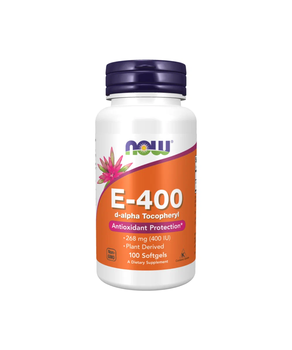 Now Foods E-400 DA 100 НАУ Витамин Е-400 d-aльфа токоферол ацетат 100 штук