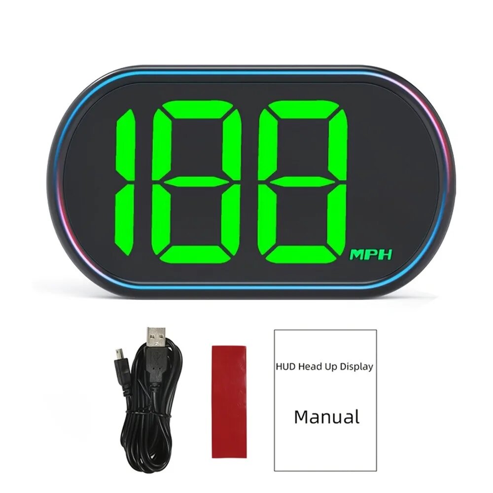 KMH/MPH GPS Автомобильный цифровой спидометр Plug & Play Универсальная совместимость Измеритель скорости автомобиля Универсальный пластик, MPH - Green
