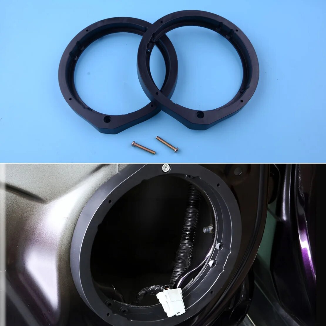 Переходник для динамика 6,5 дюйма/6,75 дюйма, 165 мм, черный, 2 шт, подходит для Honda Civic Accord Crosstour CR-Z Insight