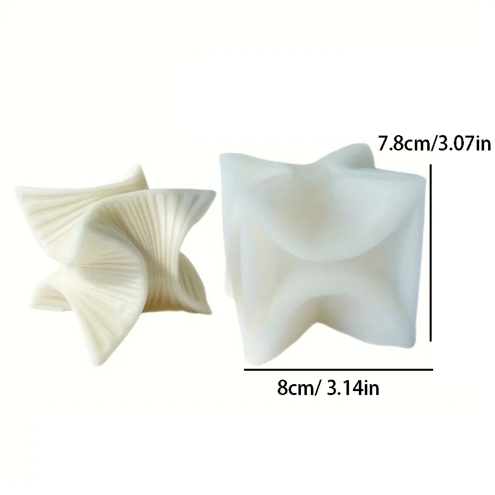 Twist Geometry Silicone Candle Mold Abstract Stripe Design Resin Gypsum Scented Candle Making Tool Wedding Party Decor DIY Gifts
