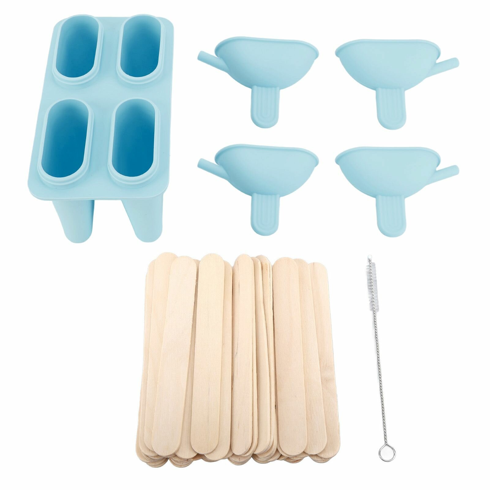 Силиконовая форма для мороженого, портативный набор для изготовления леденцов DIY, 5 шт.