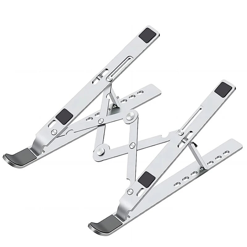 Портативная подставка для ноутбука, Алюминиевая Подставка для ноутбука Macbook Pro, регулируемая подставка для ПК и планшета, аксессуары для компьютера, Silver