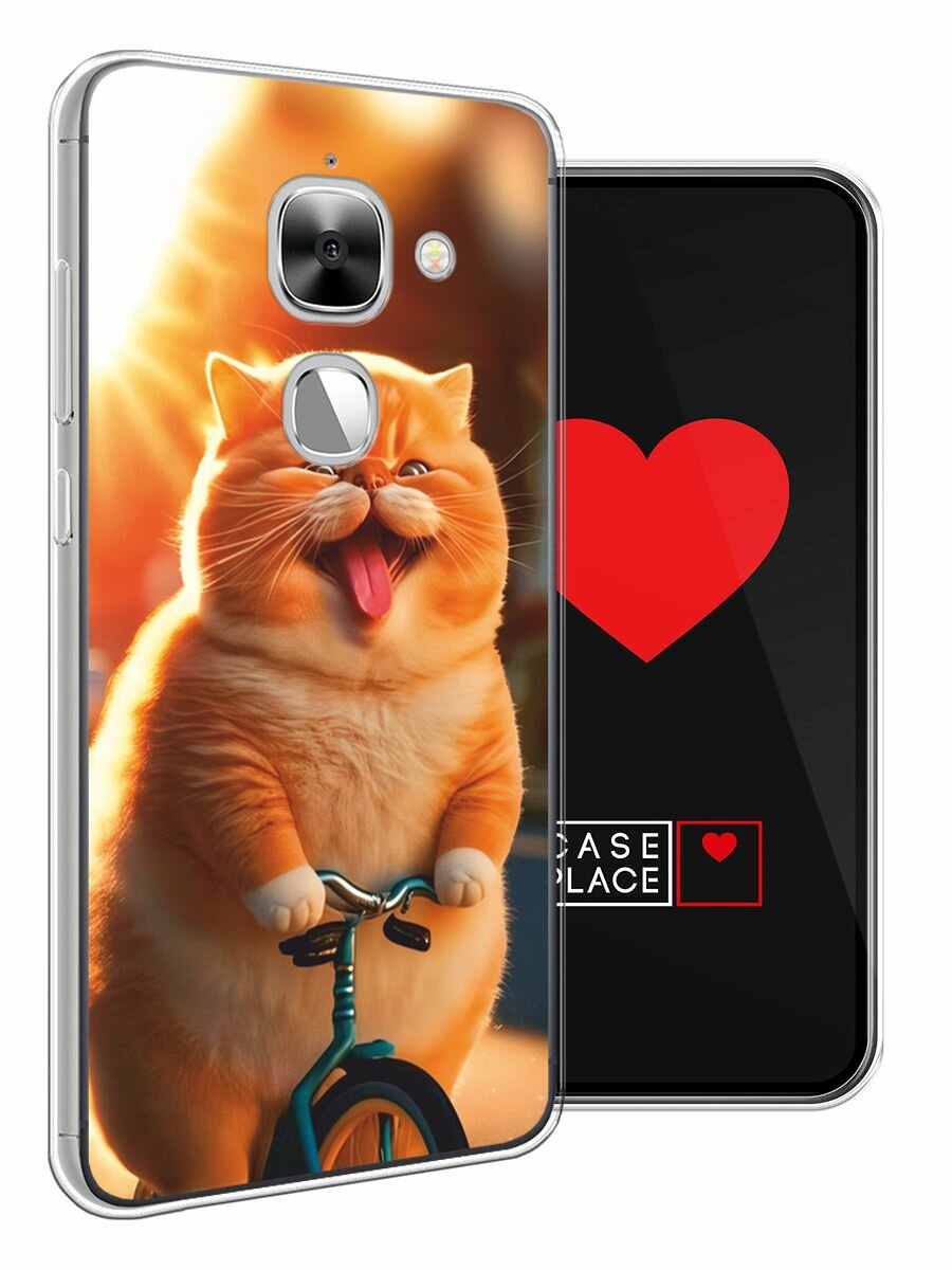 Чехол на LeEco Le 2/2 pro / Лееко Ле 2/2 про с принтом "Кот на велике" — фото 1