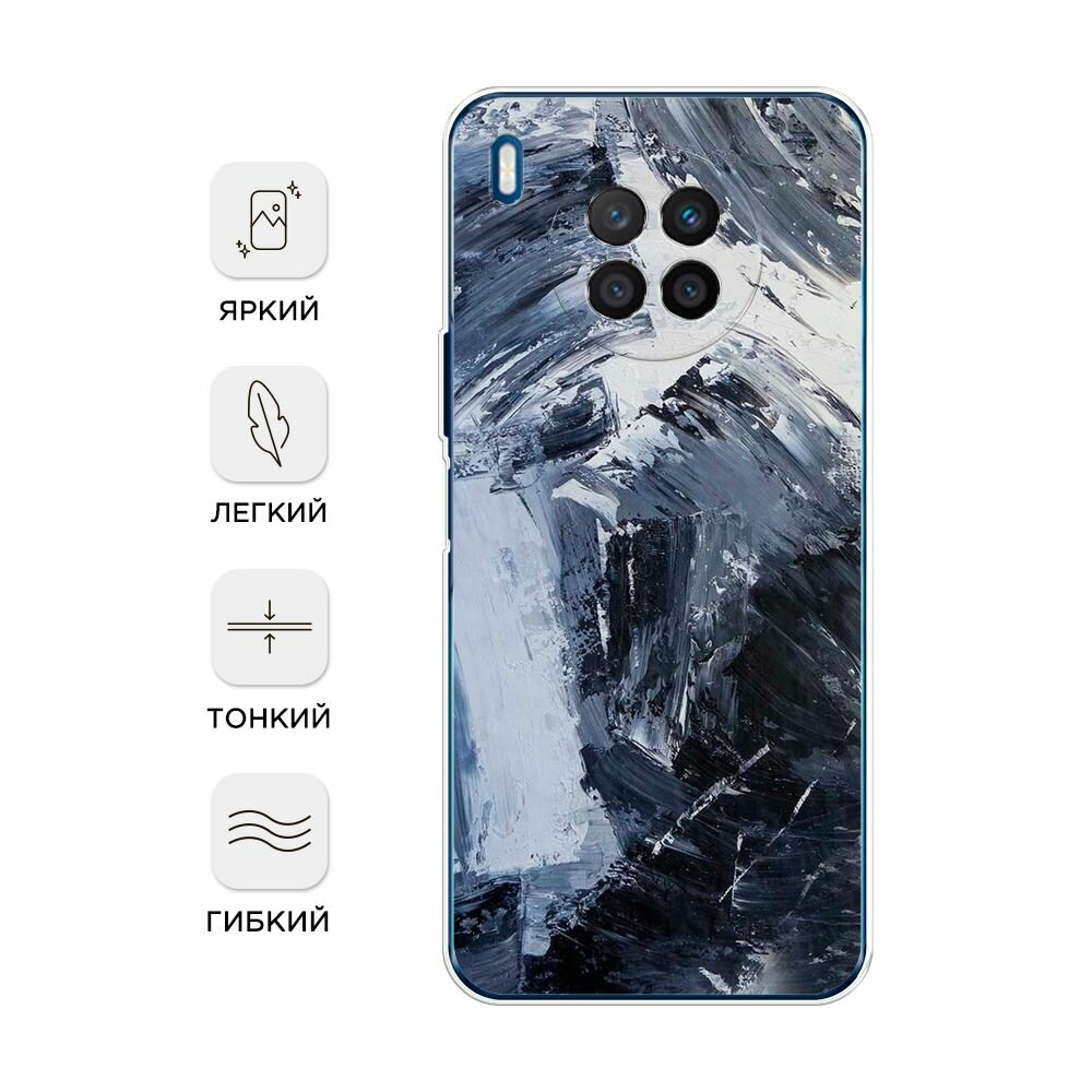 Чехол на Huawei Nova 8i/Honor 50 Lite / Хуавей Нова 8i/Хонор 50 Лайт с принтом "Абстракция живопись" — фото 1